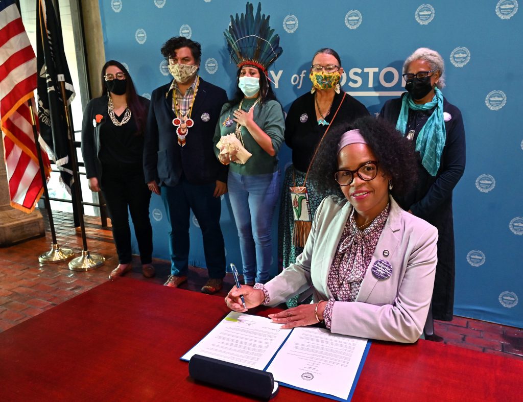 Boston Mayor Kim Janey declares Indigenous People’s Day and recognizes ...